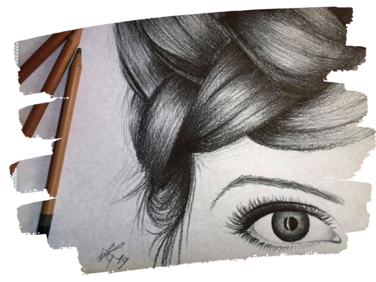 Gesztenye rajz két féle rajztechnikával